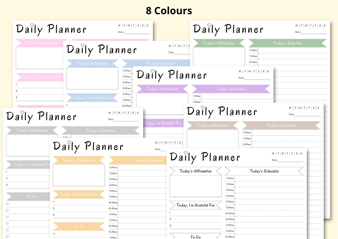 30 Minute Planner, Daily Planner, Time Blocking, Half Hour Schedule ...