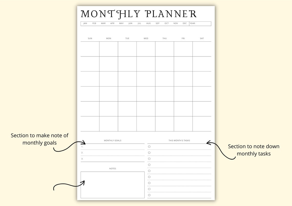 Planner Bundle Daily Weekly and Monthly Planner Templates, Productivity ...