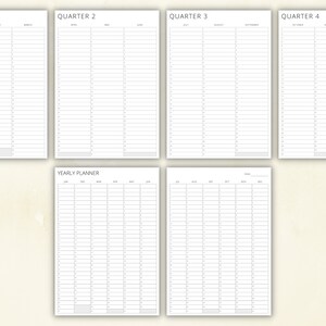 Yearly Planner Bundle - Annual Overview, Year at a Glance, Yearly Goals ...