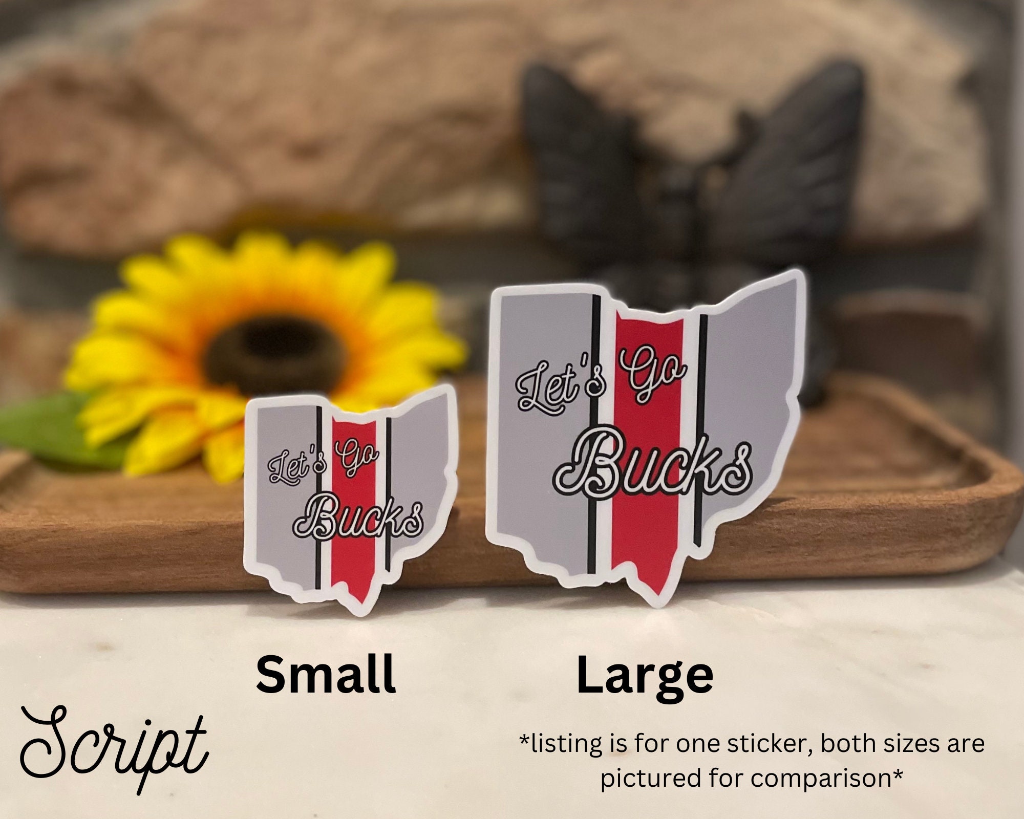 Buckeyes Sticker, Let's Go Bucks Sticker, Ohio College Football Sticker ...