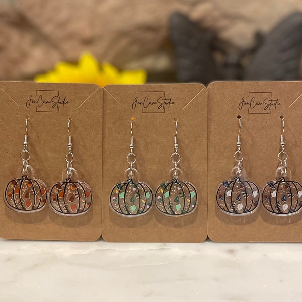 Pumpkin Earrings - Etsy