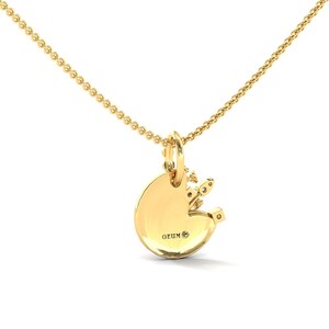 Solid Gold Diamond Pendant 18k Solid Gold Pendant Necklace - Etsy