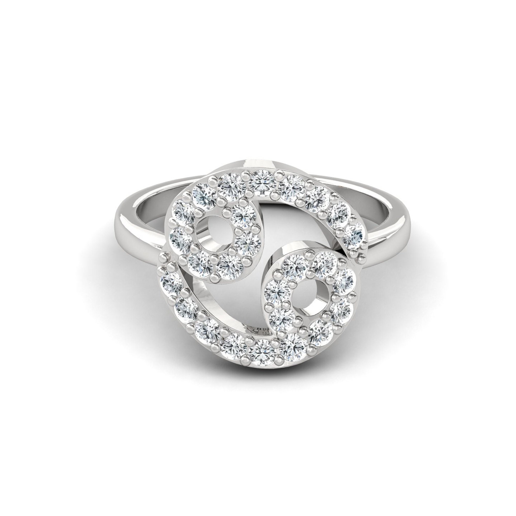 Cancer Zodiac Ring, Unique Zodiac Sign Ring, Personalized Diamond Gold ...