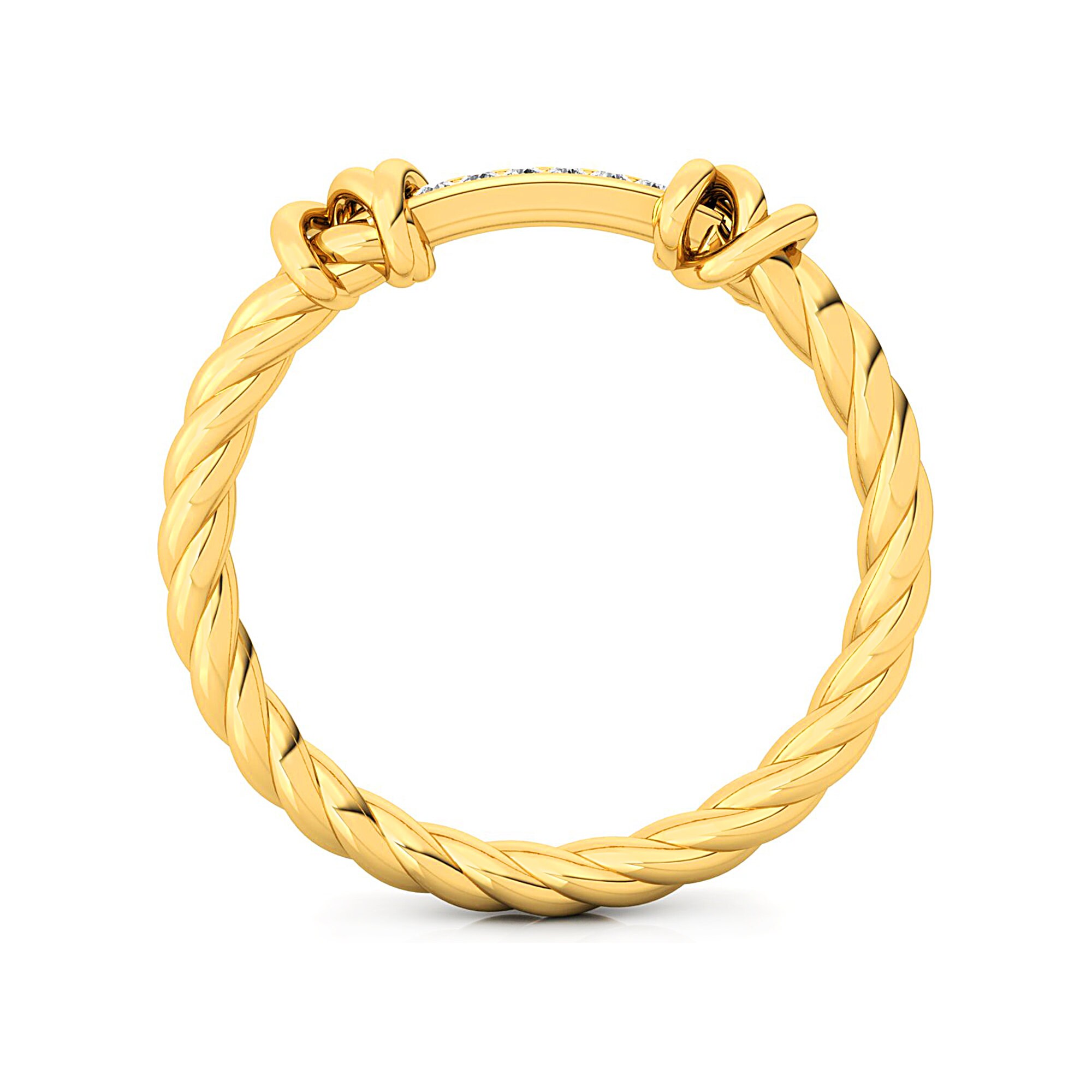 Diamond Knot Ring, 14k Solid Gold, Dainty Ring, Minimalist Ring ...