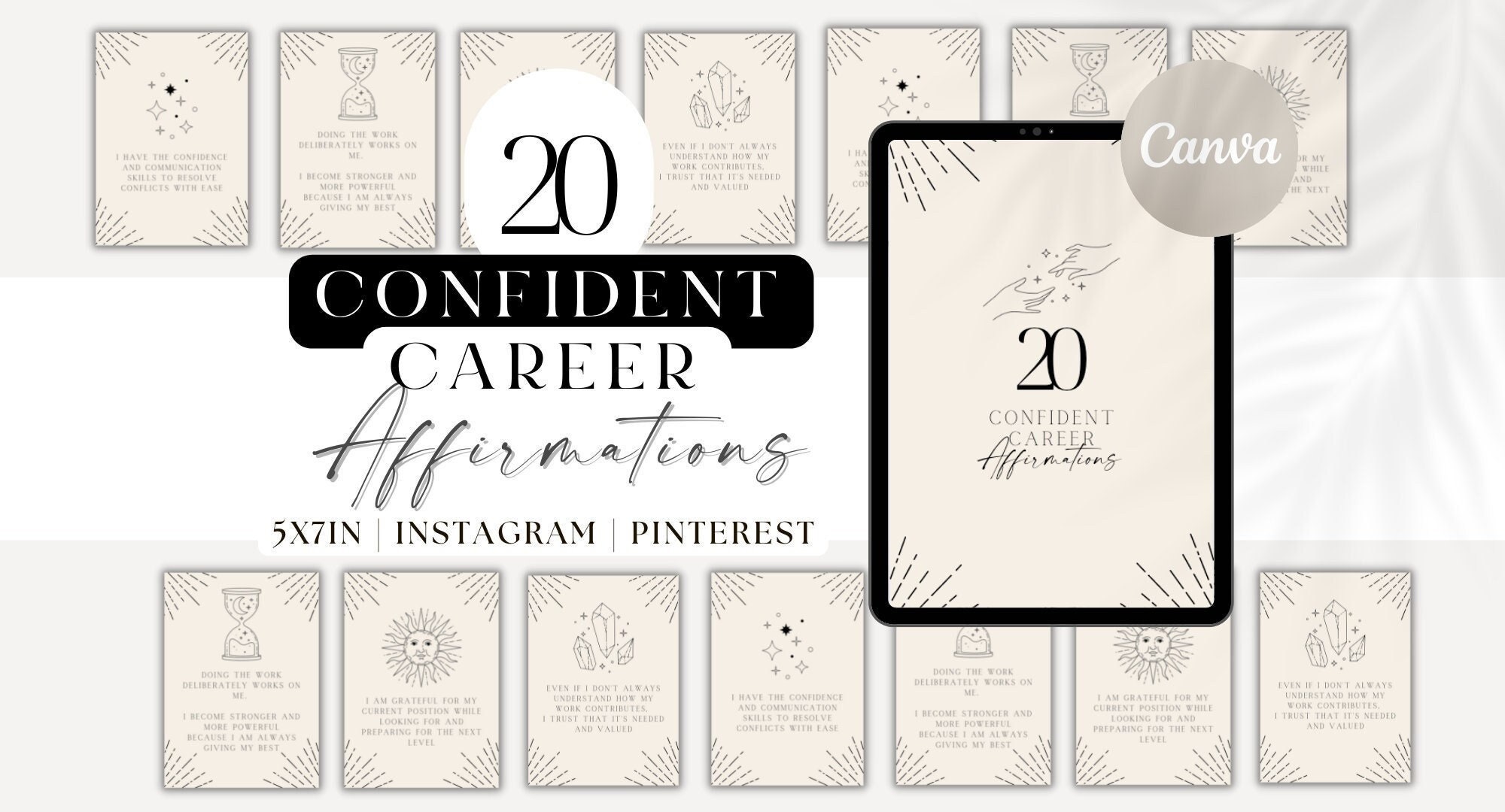 Career Affirmation Cards | Printable Affirmation Cards | Career ...