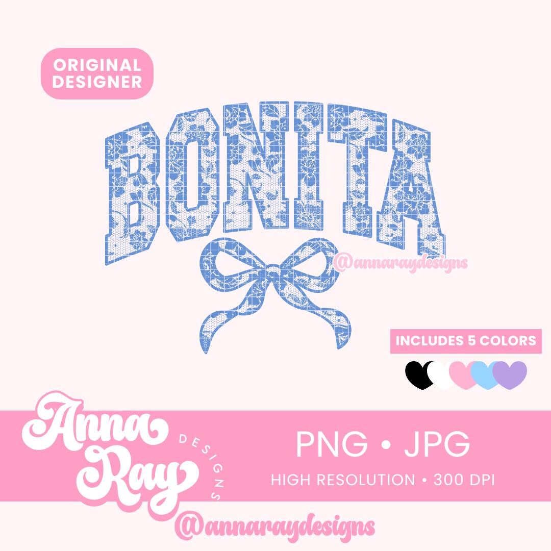 Lace Bonita Coquette PNG JPG Instant Download, Bonita Coqueta PNG ...
