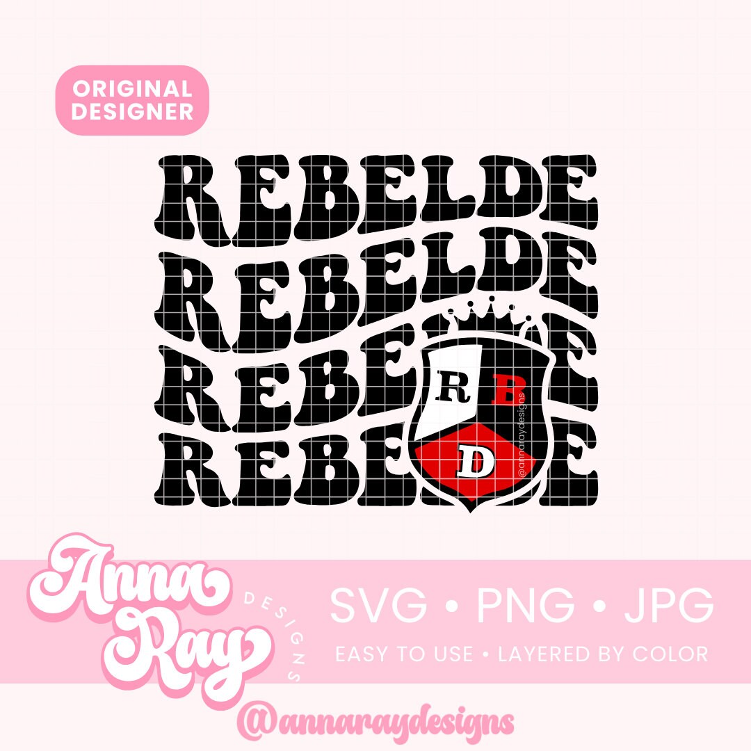 Retro Wavy Rebelde Svg Png Jpg Digital Download, RBD Soy Rebelde, RBD Fans, Rebelde Graphic Tee ...