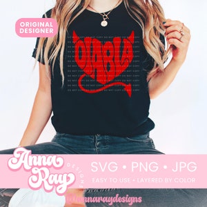 Retro Diabla Heart Svg Png Jpg Digital Download, Diabla Tshirt Design ...
