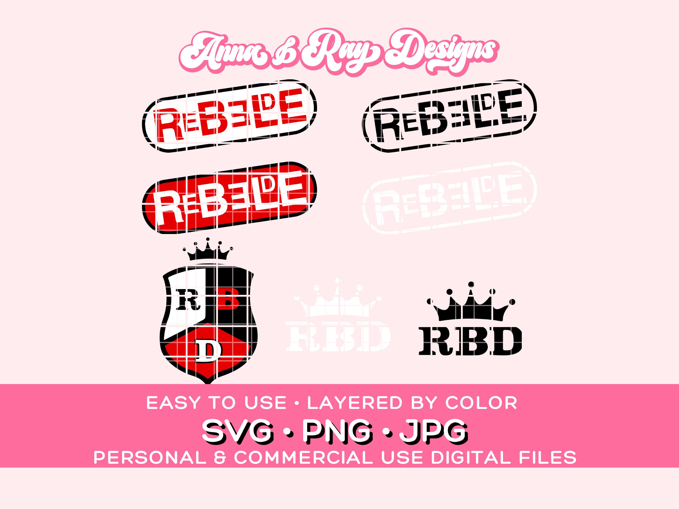 RBD Rebelde Bundle Svg Png Jpg Rebelde Digital Files RBD - Etsy