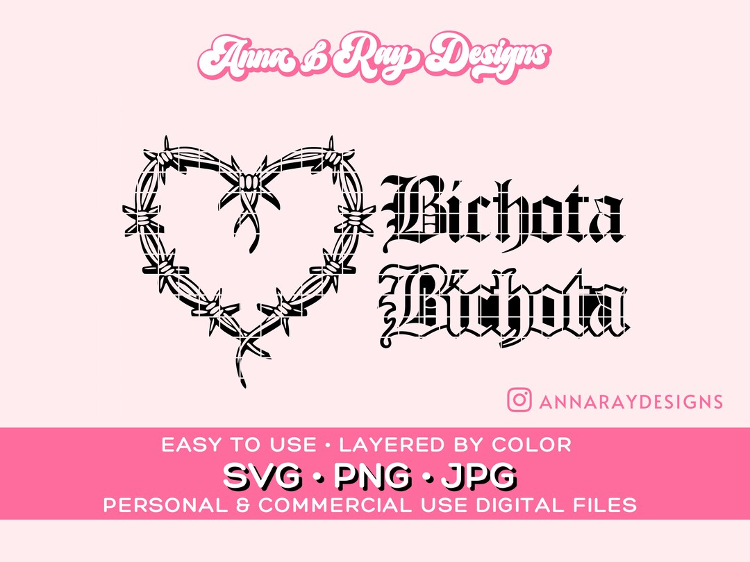 Corazón rojo de Bichota SVG, PNG, JPEG, Logotipo de Karol G Bichota ...