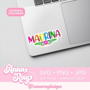 Colorful Floral Madrina SVG PNG Instant Download, Regalo Para Madrina ...