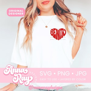 Retro Benito Valentine Heart, Svg, Png, Jpg, Un San Valentin Sin Ti Svg ...