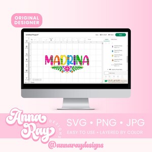 Colorful Floral Madrina SVG PNG Instant Download, Regalo Para Madrina ...