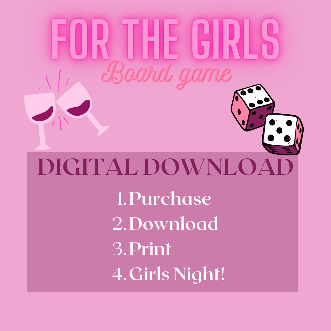 For the Girls Night Game, Girls Night Out, Party Drinking Board Game ...