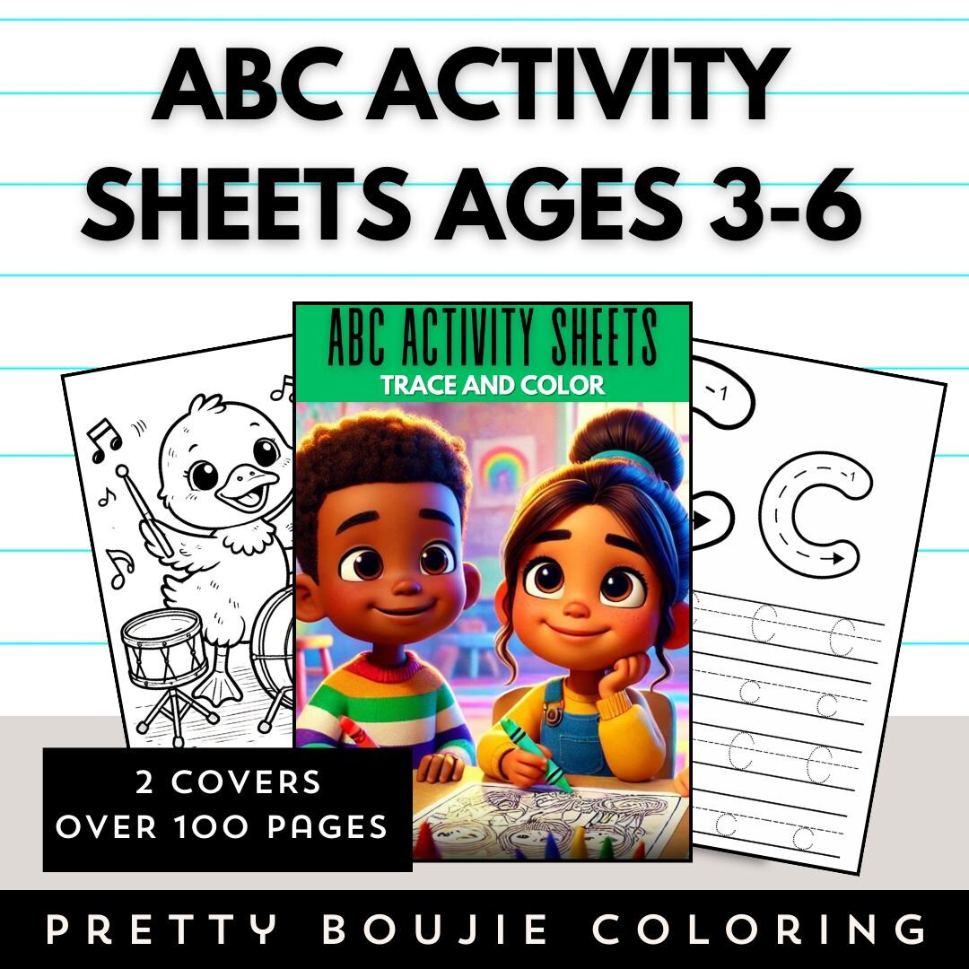 ABC Activity Coloring Pages, Homeschool Activity Pages, Back to School ...