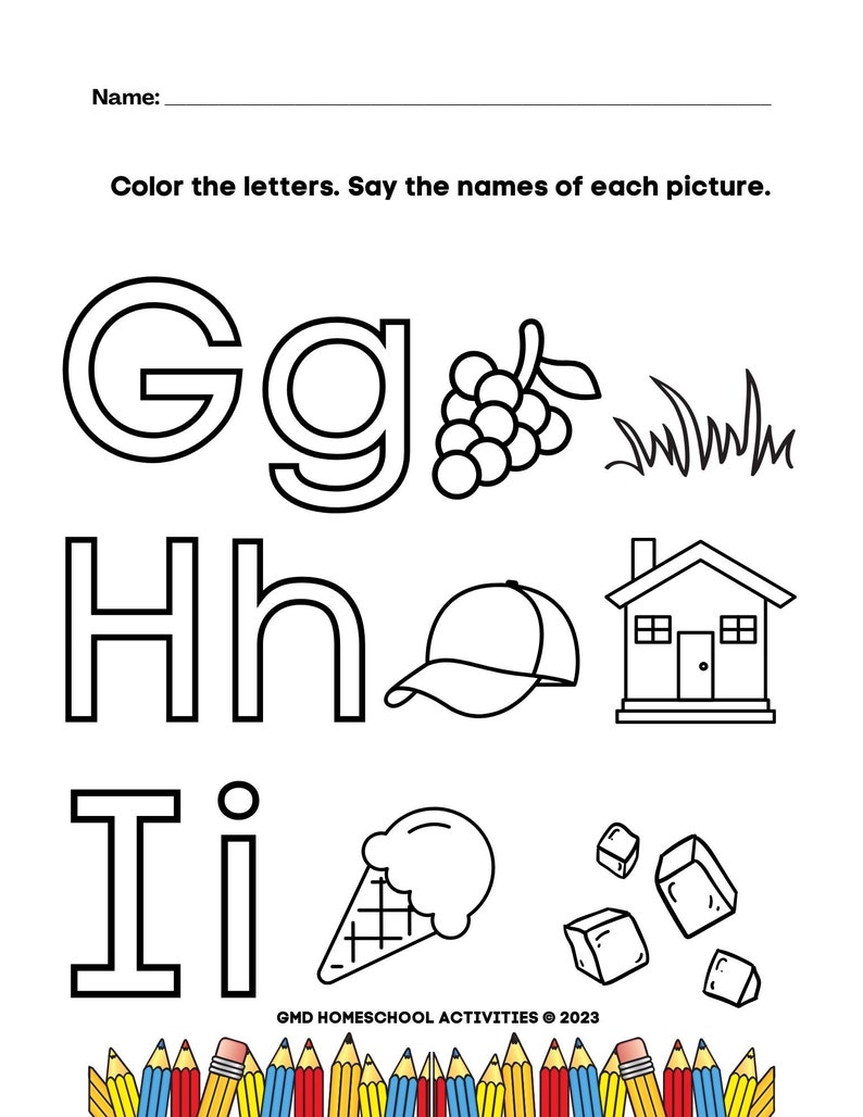 ABC ASL VOCAB Color Worksheets Preschool - Etsy