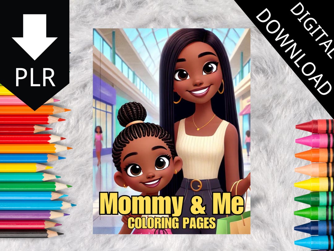 Mommy & Me Coloring Pages, Melanin Coloring Pages, Black Girl Coloring ...