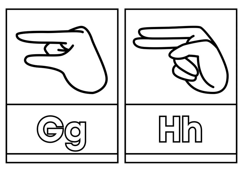 ASL Coloring Book Kids Coloring Pages Printables - Etsy