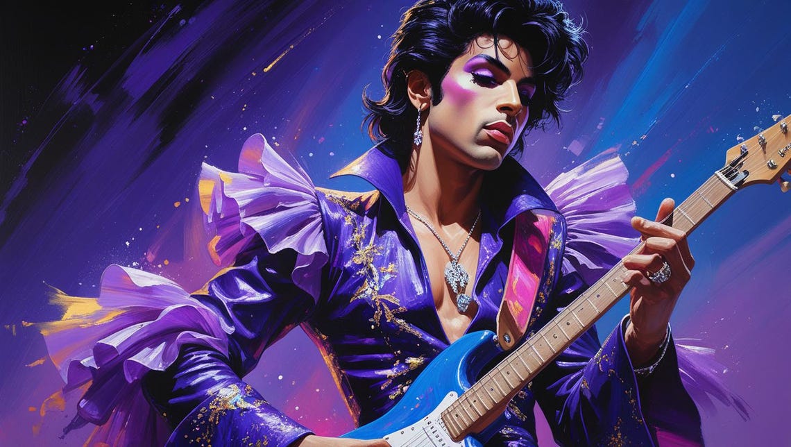 PRINCE Digital Art Print | Music Icon Wall Decor | Vibrant Pop Art ...