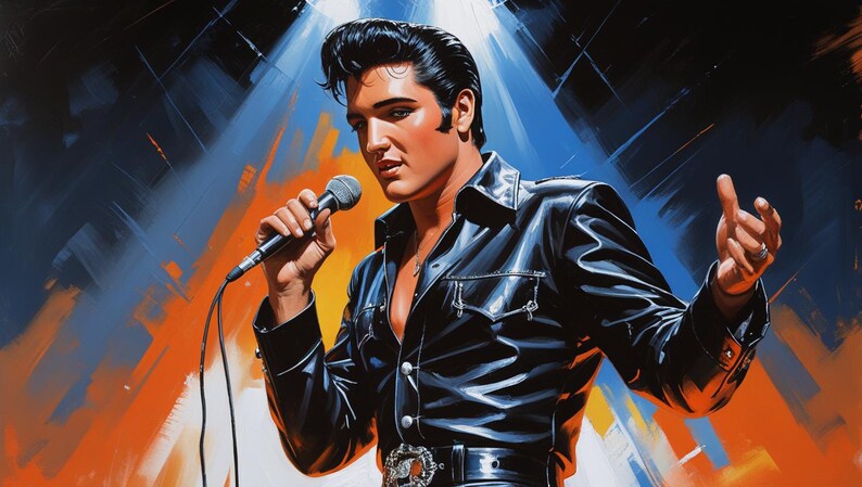 Elvis Presley Art Print – Vintage Music Poster, Retro Rock and Roll ...