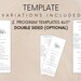 Long 4x11 Wedding Program Template, Modern Order of Service Instant ...