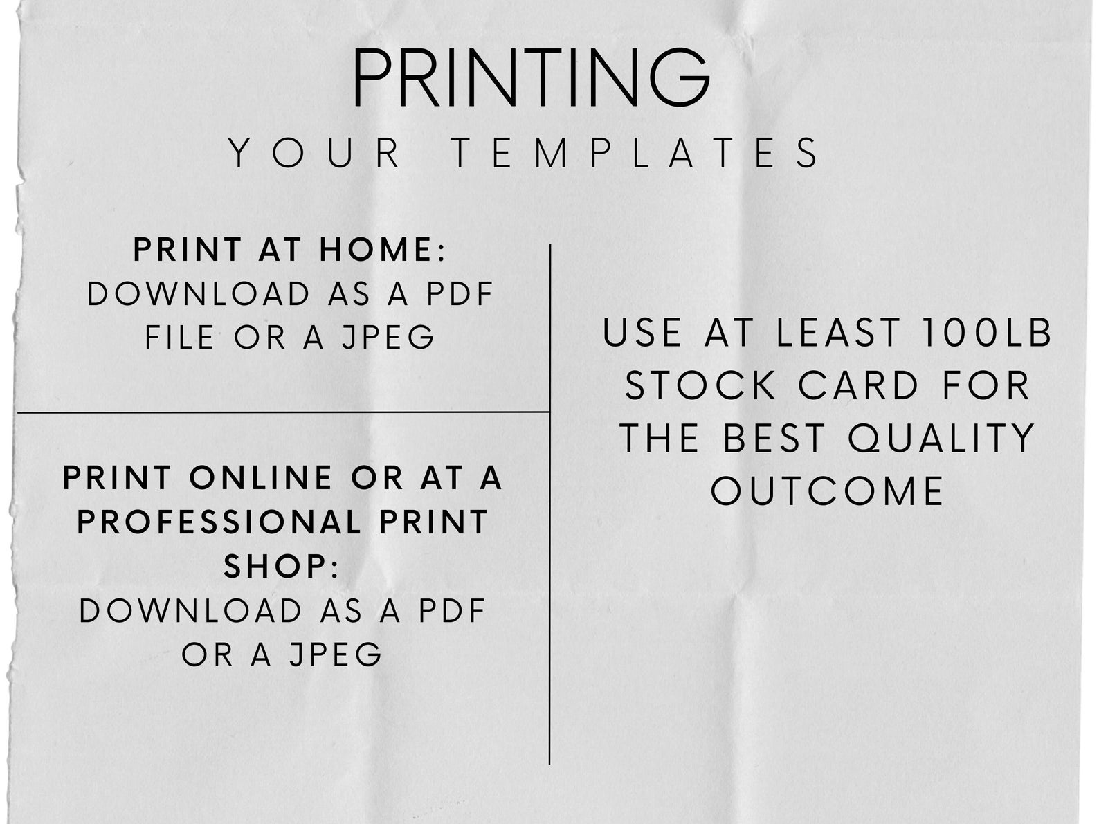 Long 4x11 Wedding Program Template, Modern Order of Service Instant ...