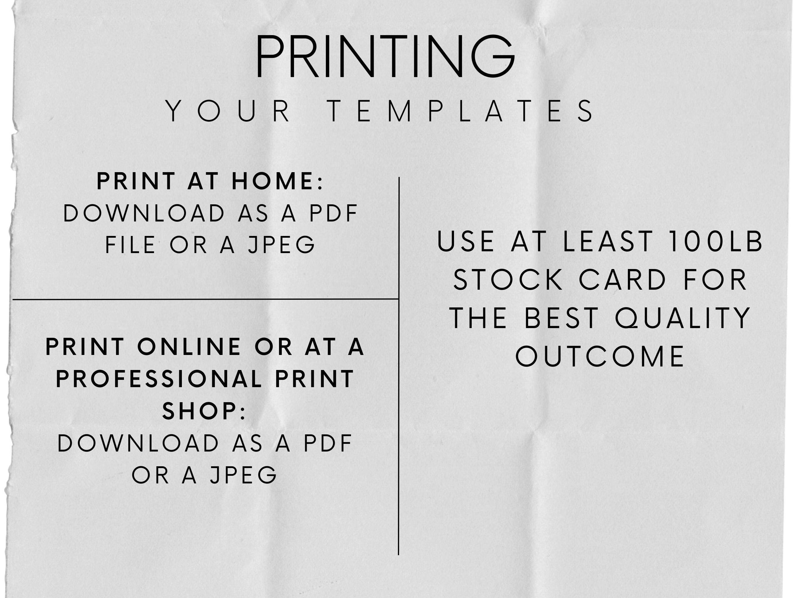 Long 4x11 Wedding Program Template, Modern Order of Service Instant ...