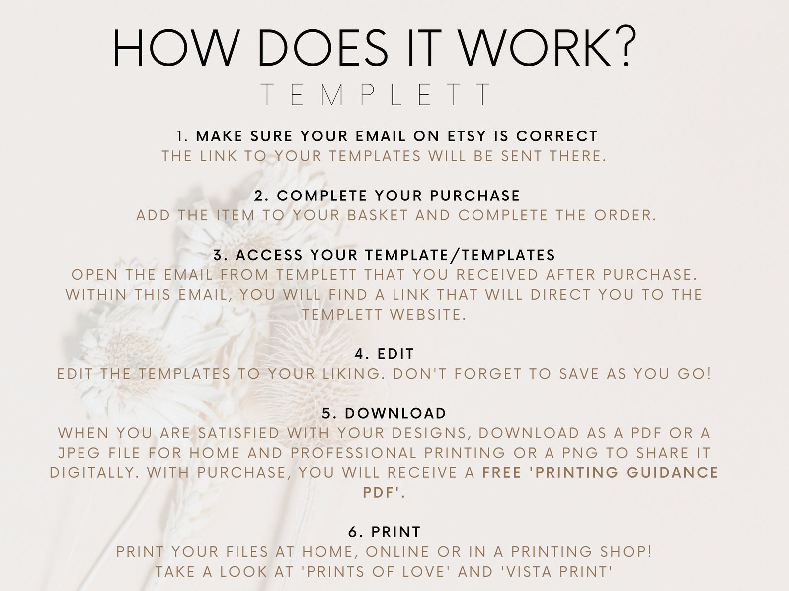 Long 4x11 Wedding Program Template, Modern Order of Service Instant ...