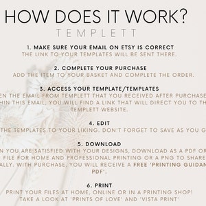 Long 4x11 Wedding Program Template, Modern Order of Service Instant ...