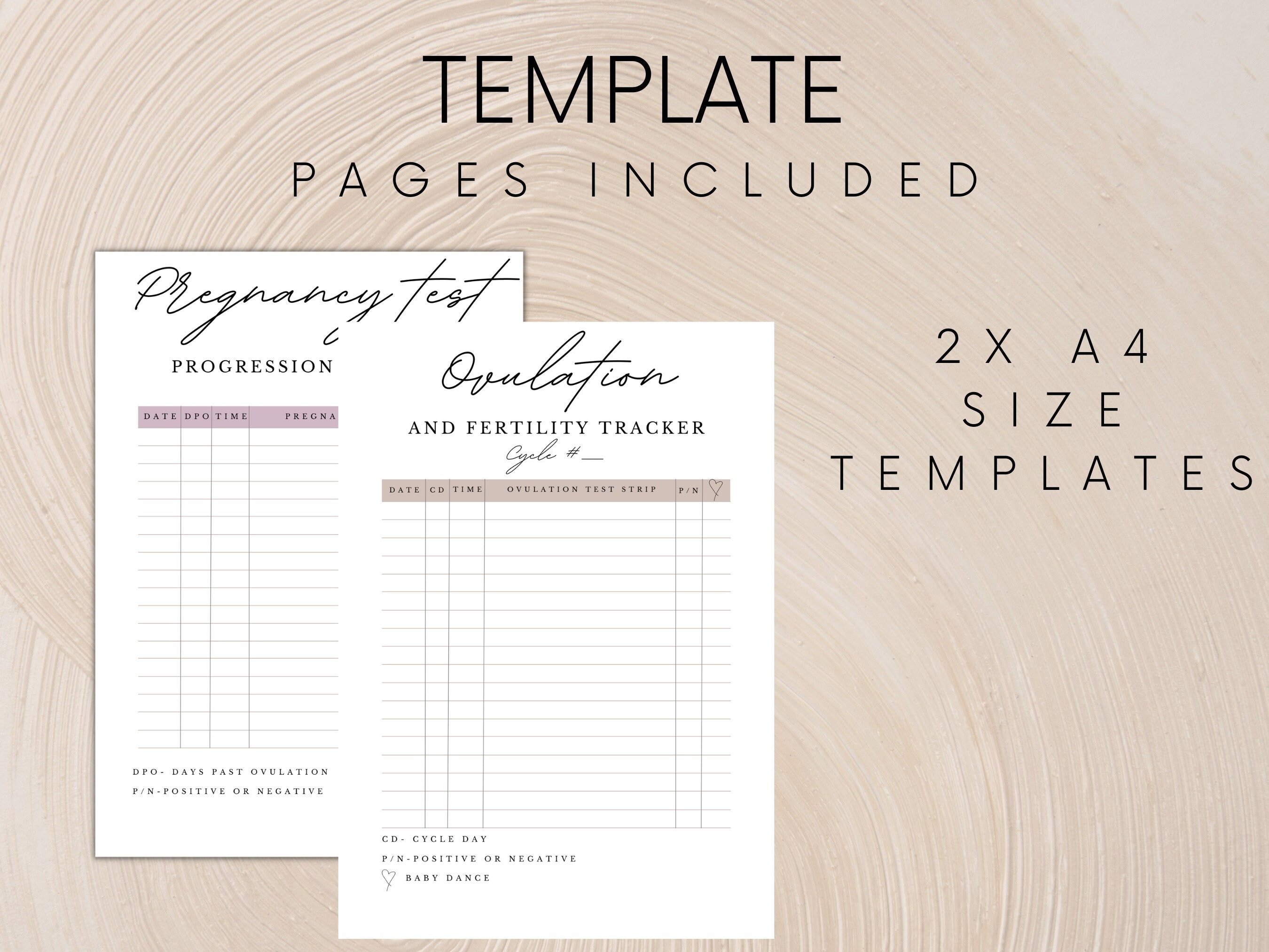 Pregnancy and LH Test Progression Chart, HCG Tracker, Lh Tracker, HCG ...