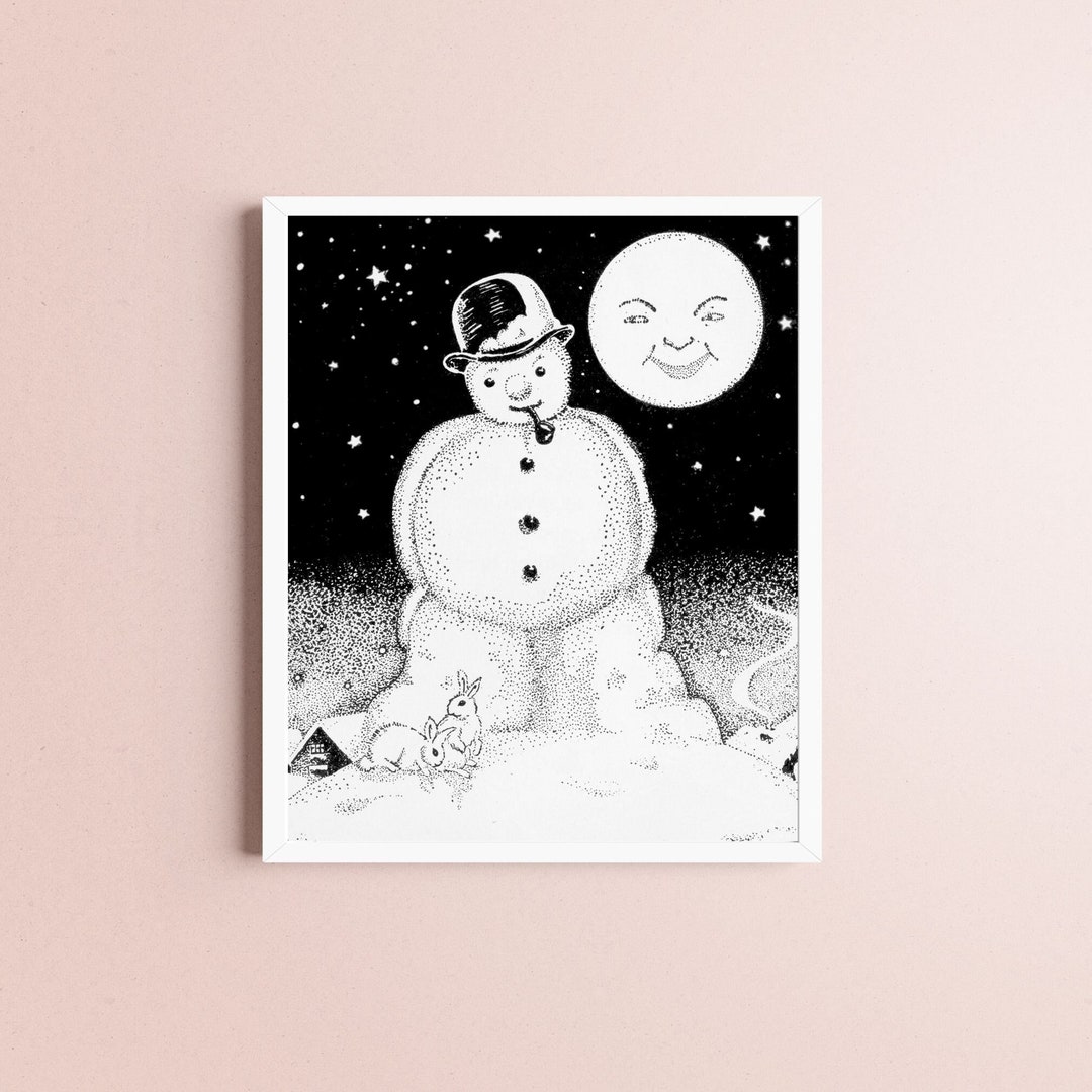 Vintage African American Christmas Snowman Print: Lois Mailou Jones Art ...
