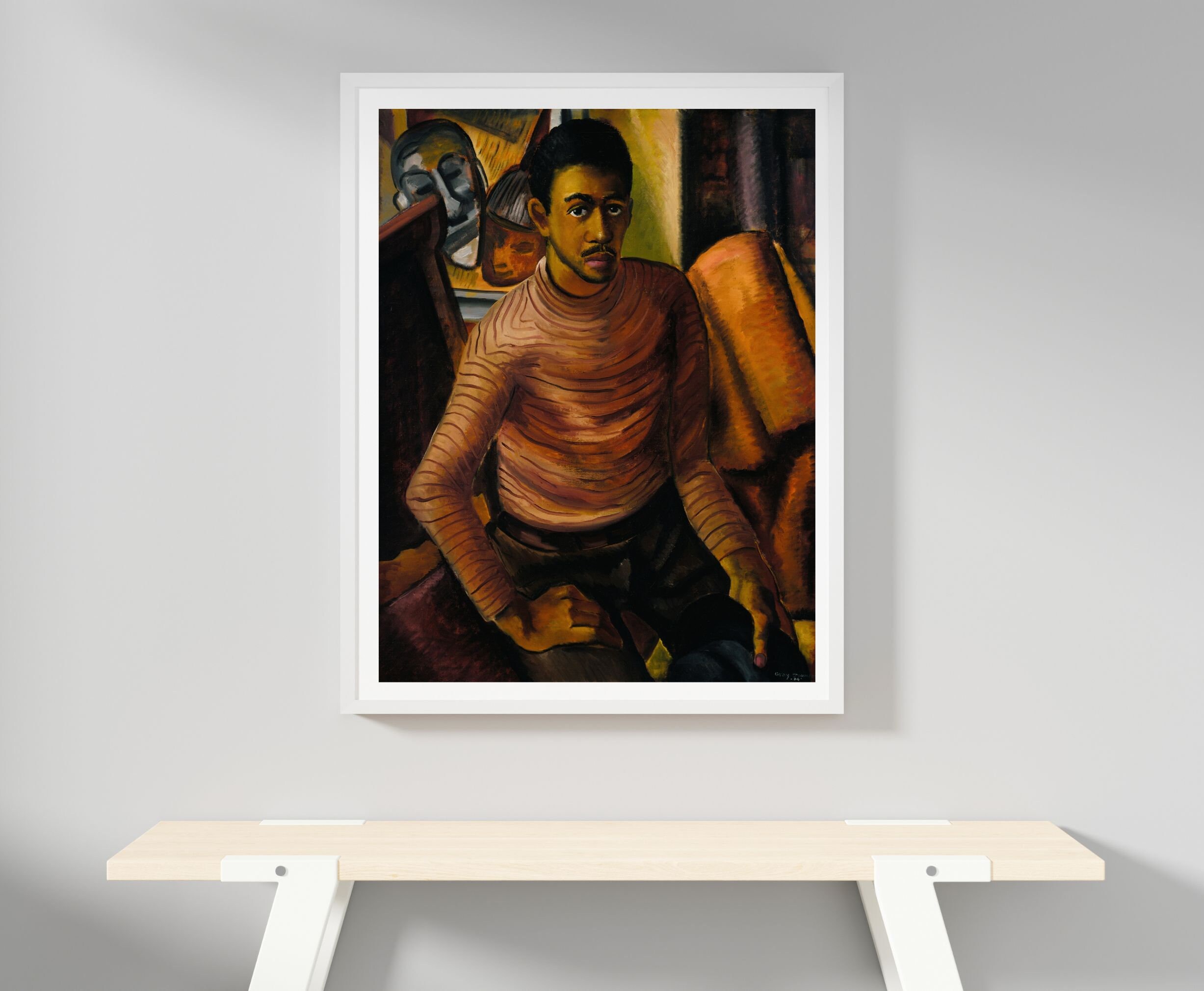 Vintage African American Art 1930s Oil Painting Black Man Self Portrait ...