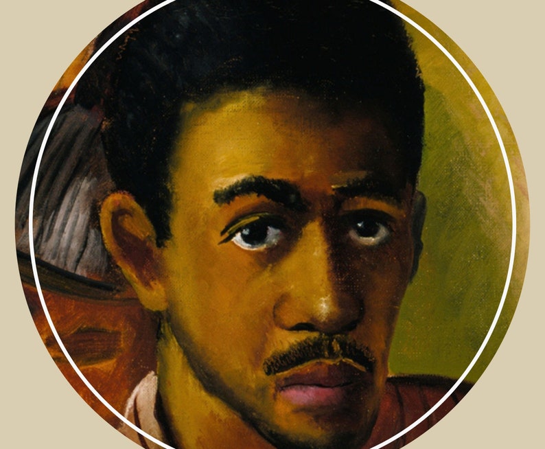 Vintage African American Art 1930s Oil Painting Black Man Self Portrait ...