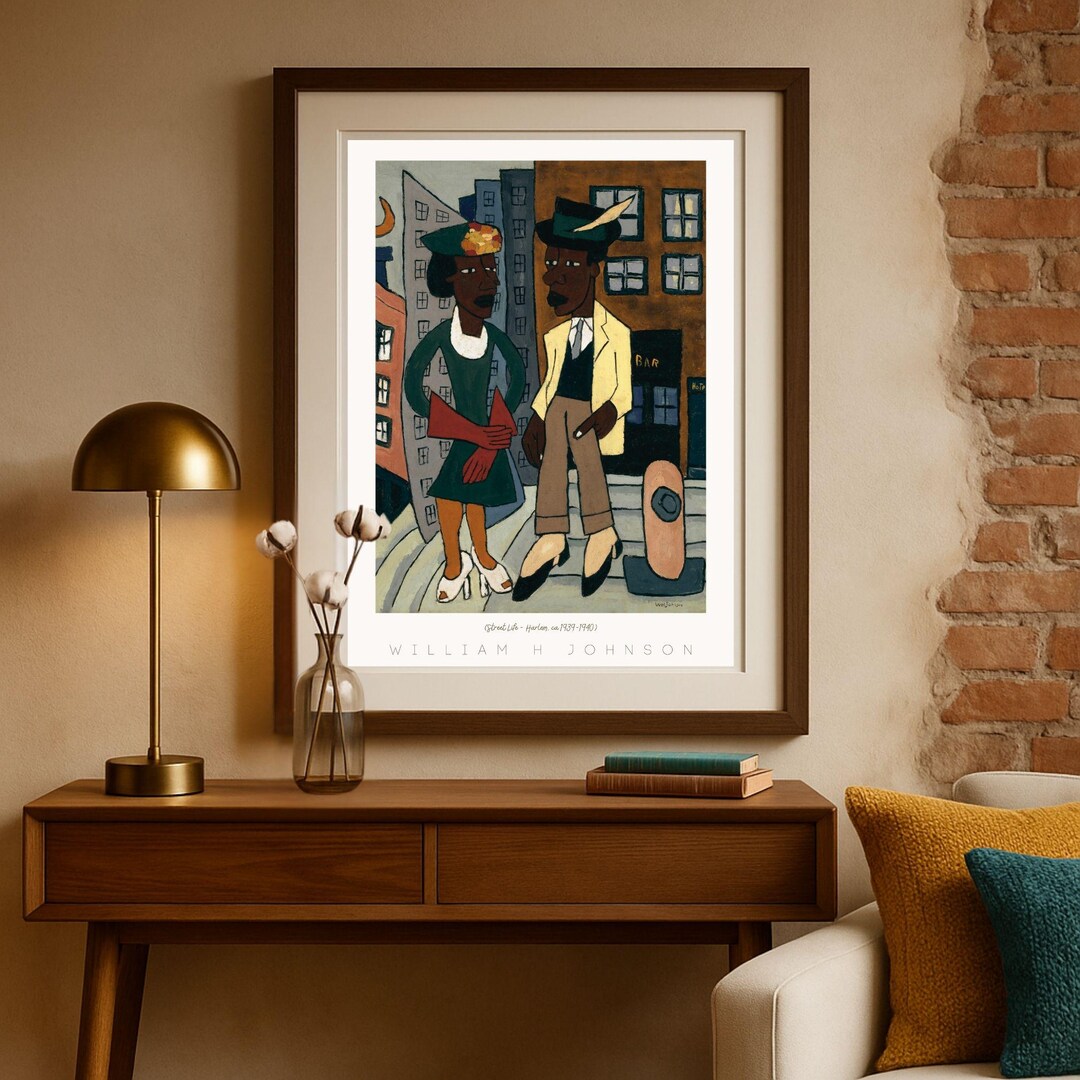 Harlem Renaissance Street Scene Print: Vintage Black Cityscape Wall Art ...