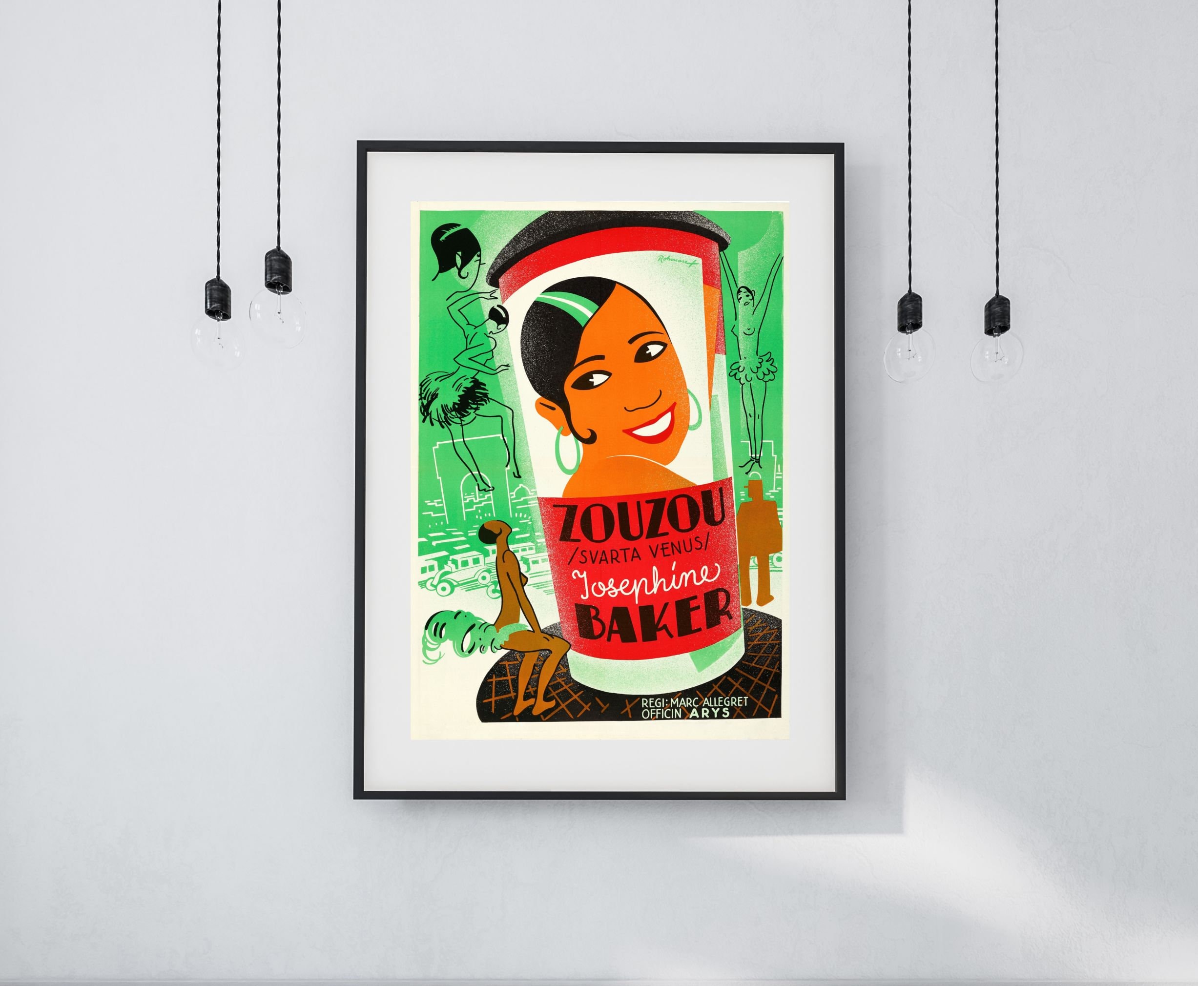 Josephine Baker Zou Zou Poster: Vintage 1930er Jahre Französische ...