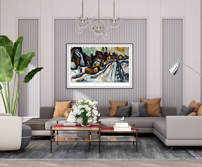 Vintage Landscape Painting Folk Art Prints African American Art Sunset ...