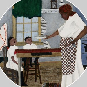 Horace Pippin "sunday Morning Breakfast" Print: Vintage Black Family ...