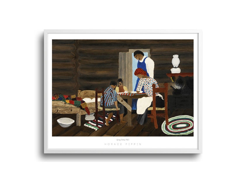 Horace Pippin 'giving Thanks' Print: Vintage Black Family Art (digital ...