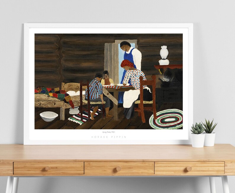 Vintage African American Art Giving Thanks Horace Pippin - Etsy