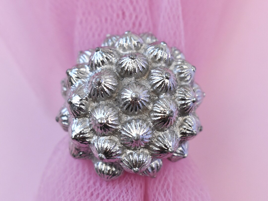 Unusual Quirky Ring, Bold Huge Silver Ring, Large Bubbles Ring Sz 6 US ...