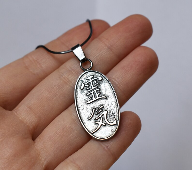 Asian Symbols Pendant Necklace, Snake Chain Necklace With Sterling ...