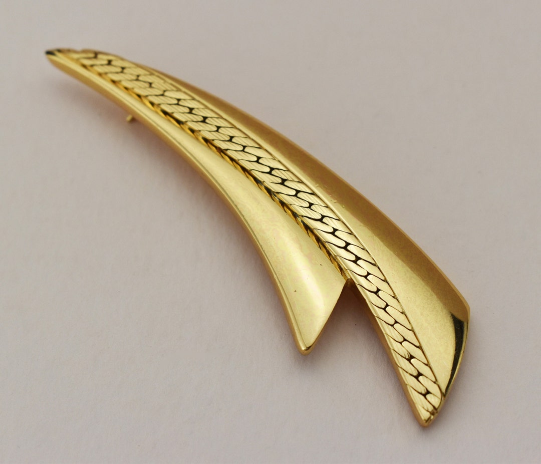 Large Abstract Brooch Gold Quirky Geometric Monet Lapel Pin - Etsy