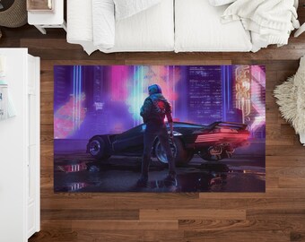 Cyberpunk Area Rug - Etsy