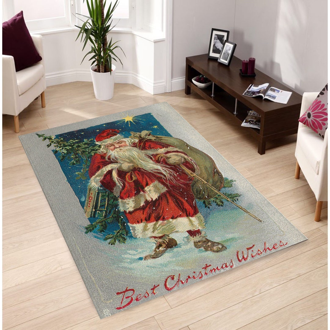 Christmas Gift Rug, Santa Claus Gift Rug, Xmas Gift Rug, Holiday Gift ...
