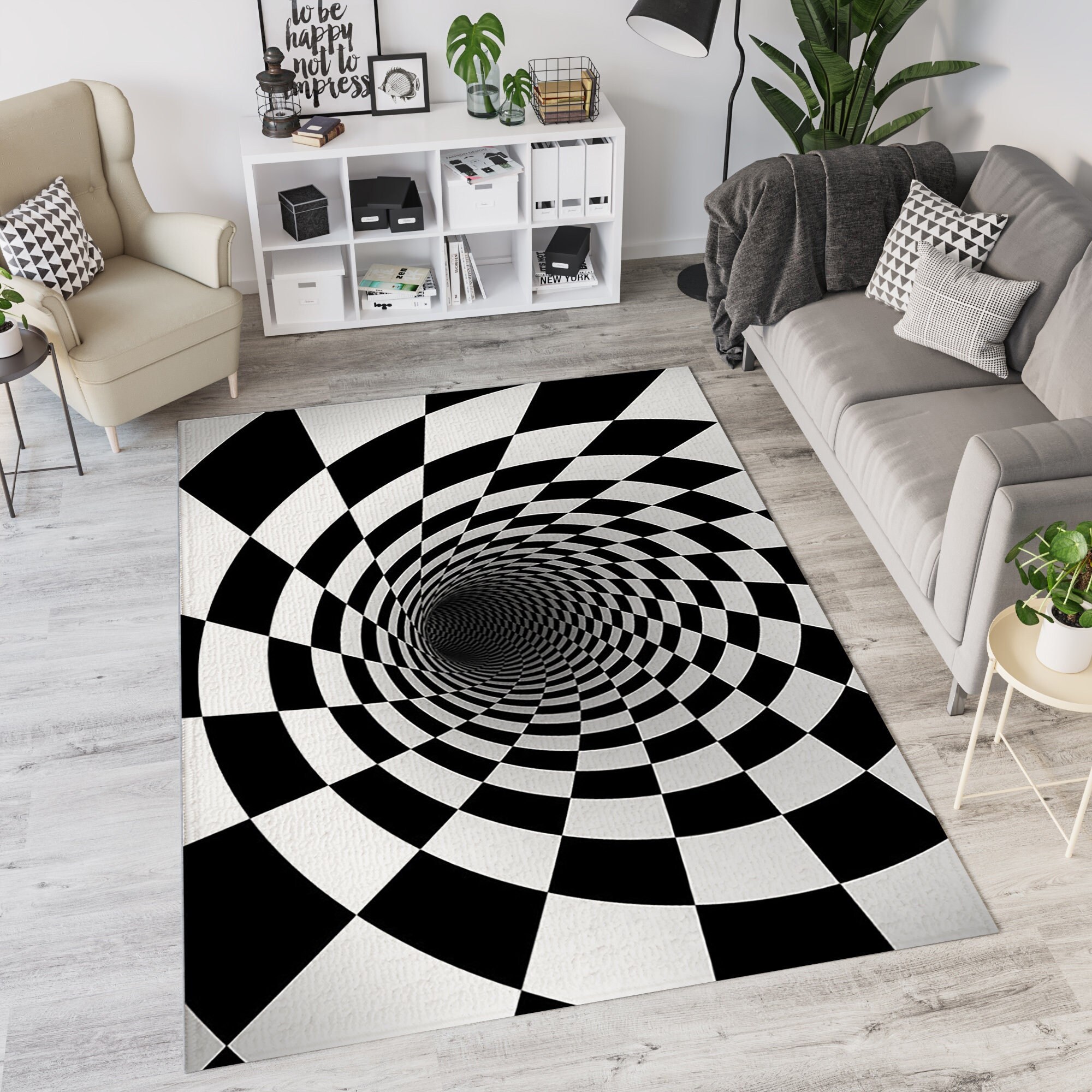 3D Circyle Illusion Rug for Living Room Rugfan Carpetarea - Etsy