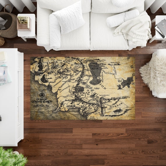 Middle-earth Rug / the Lord of the Rings Rug Custom Movie Rug - Etsy UK