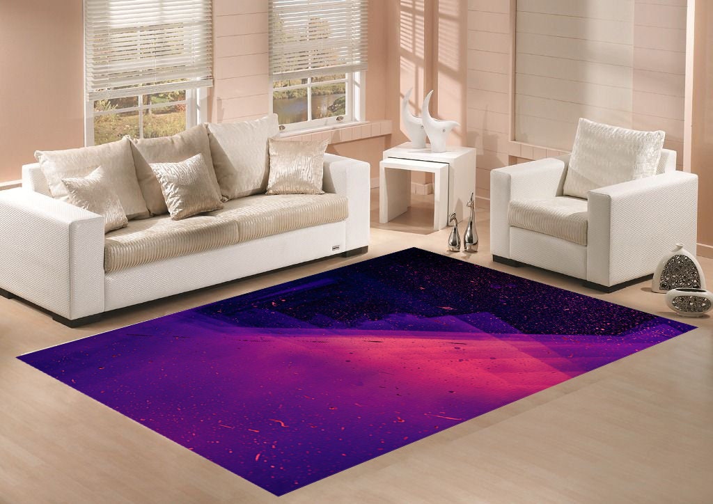 Abstract Purple Fantastic Rug, Cyberpunk Rug, Sunset Carpet,game Rug ...