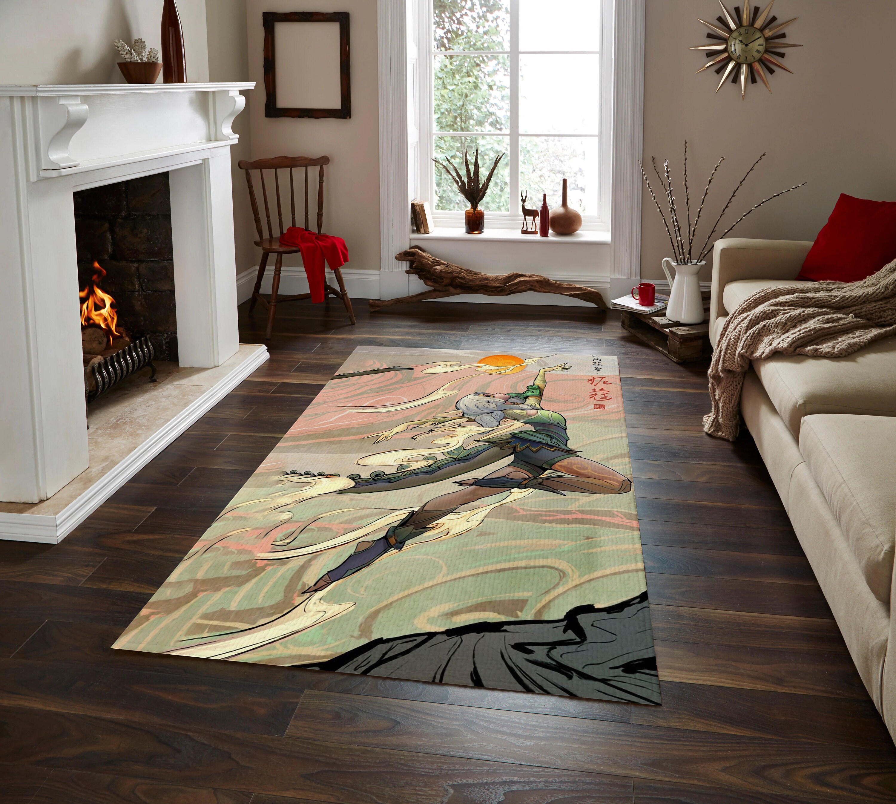 Ukiyo Art Rug Ukiyo Neeko Rug Ukiyo Japanese Art Carpet - Etsy