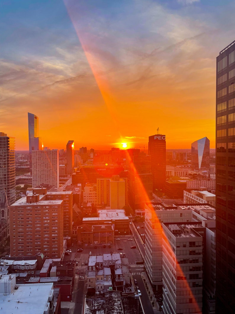 Downtown Sunset - Etsy