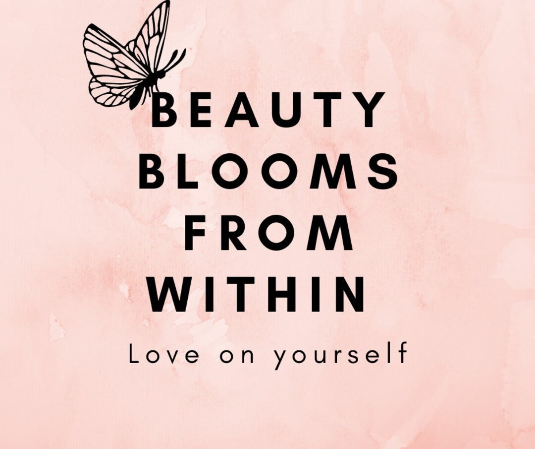 Beauty Blooms From Within | Wall Art | Daily Motivation | Home Decor ...